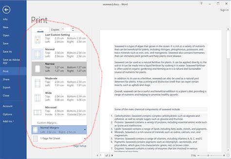 How To Change Microsoft Word Page Margins Before Printing Print Tips