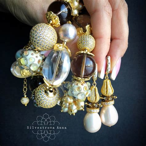 Прелестные серьги в комплект к браслету Кремовые капли жемчуга майорка раух топаз и красивая