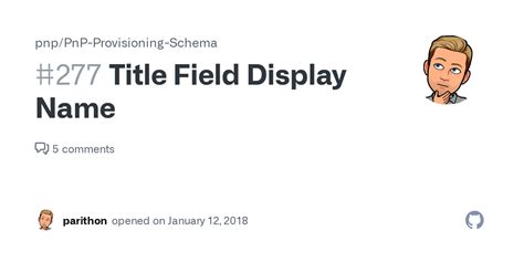 Title Field Display Name Issue Pnp PnP Provisioning Schema GitHub