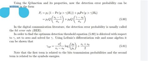 Solved Using The Q Function And Its Properties Now The Chegg Com