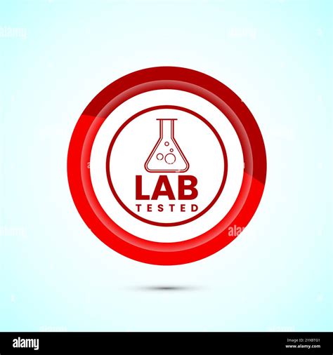 Lab Tested Icon Laboratory Testing Product Quality Certificate Symbol
