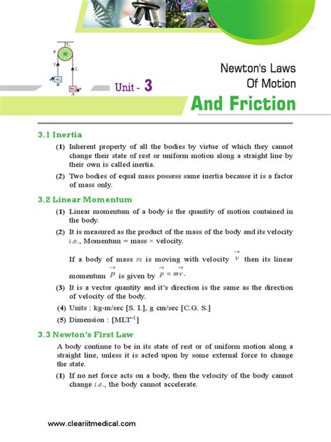 Newtons Laws Of Motion Pdf Force Friction