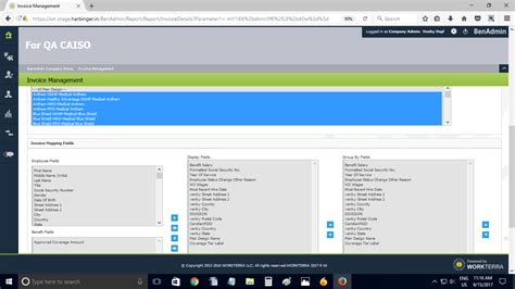 WT 10862 WT Invoice Management Issue For Additional Fields For Admin Credentials Mapped