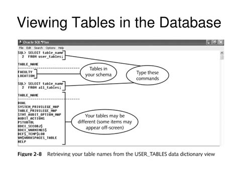 Ppt Database Objects User Schema Dcl Oracle Dictionary Powerpoint