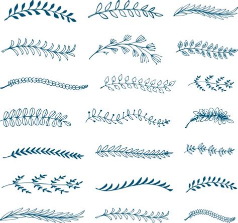 Hand Drawn Decorative Scroll Shapes Fioriture Vector Image