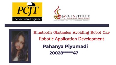 Obstacle Avoiding Robot Car Java Institute Pcjt Software