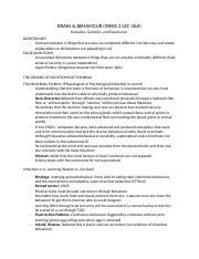 BRAIN BEHAVIOUR WEEK 2 LEC 3 Docx BRAIN BEHAVIOUR WEEK 2 LEC 3 4