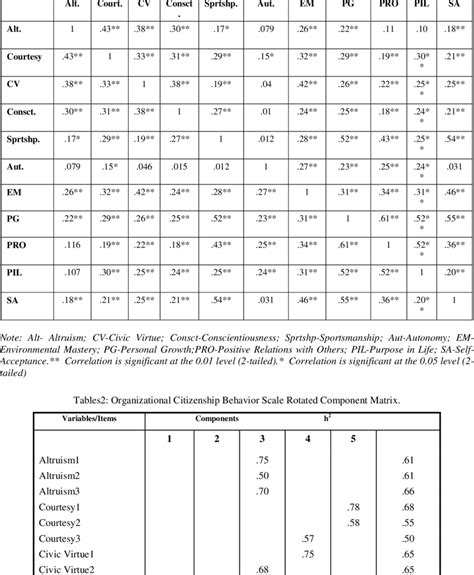 Intercorrelation Matrix Download Table