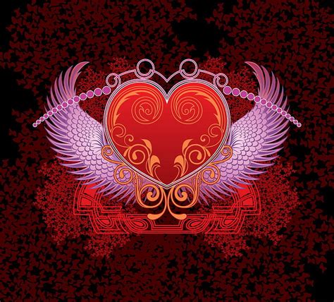 천사의 사랑 하트 디자인 벡터 Eps Ai Uidownload