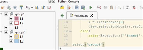 Programmatically Select A Group Node Using Pyqgis Geographic