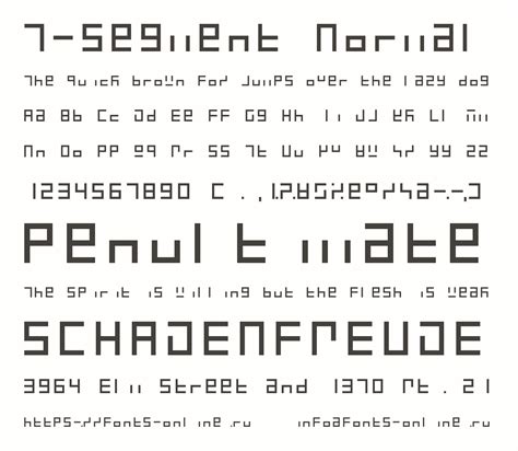 7 Segment Font