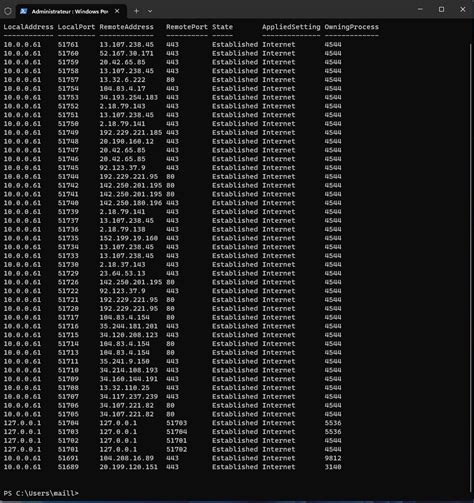Powershell Lister Les Connexions Tcp Ip