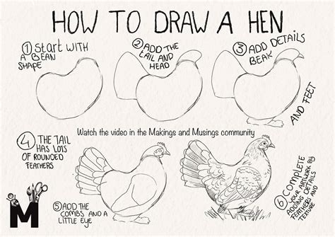 How To Draw A Hen
