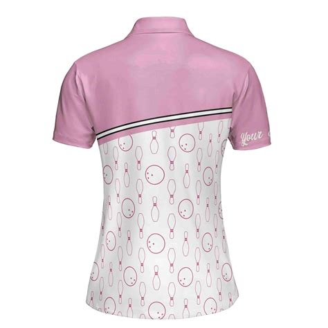 Customize Name Bowling Pins Pink Womens Polo Shirt S 5xl Etsy