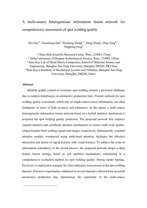 Pdf A Multi Source Heterogeneous Information Fusion Network For