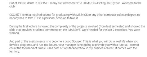 The Csci 571 Misrepresentation Scandal Rusc