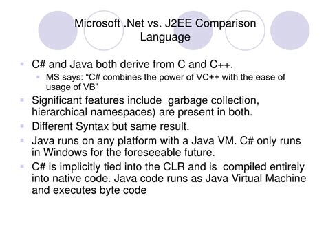 PPT Microsoft Net Vs J EE PowerPoint Presentation Free Download ID