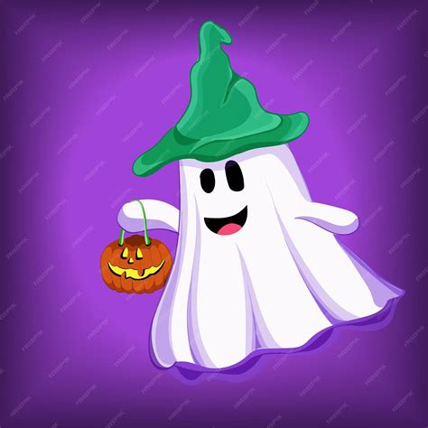 Premium Vector Halloween Ghost Vector Illustration