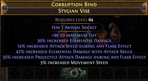 Corruption Bind 1 Projectile Belt In The Game Standard R Pathofexile