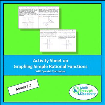 Alg 2 Graphing Simple Rational Functions Activity Sheet TPT