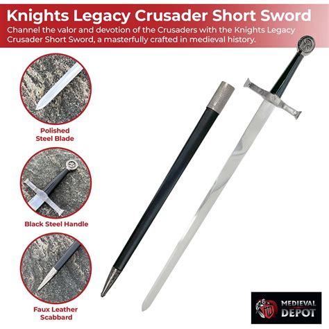Knights Legacy Crusader Short Sword — Medieval Depot Knights Legacy Crusader Short Sword — Medieval Depot
