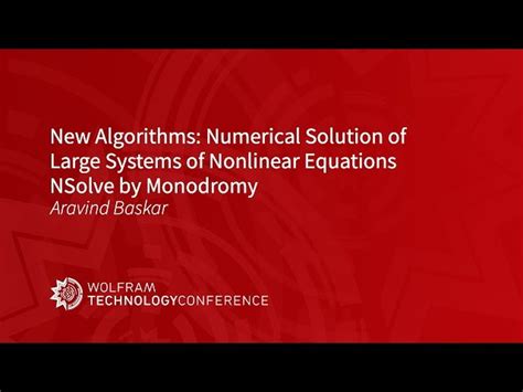Free Video New Algorithms Numerical Solution Of Large Systems Of