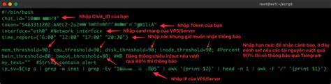 tạo script monitor tài nguyên vps và thông báo qua telegram
