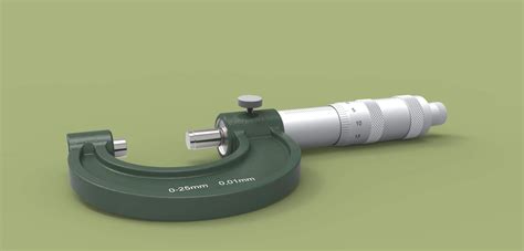 External Micrometer 3d Model By Techitemsrock