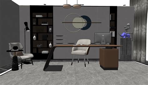 6517 Free Sketchup Office Room Interior Model Download Artofit