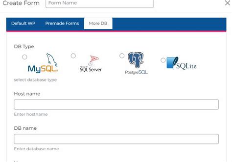Formdbx Form From Database Generator For Wordpress Wp Solver
