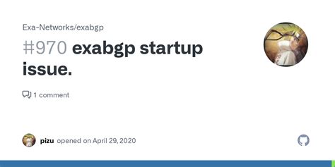 exabgp startup issue · issue 970 · exa networks exabgp · github