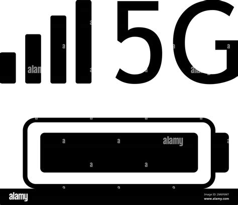 5g Bar Icon Isolated On White Background Status Bar Symbol Modern