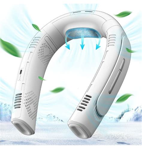 Icebirds 휴대용 에어컨 넥 팬 반도체 냉각 블레이드리스 팬 6000mah 충전식 배터리 작동 벽걸이 티몬