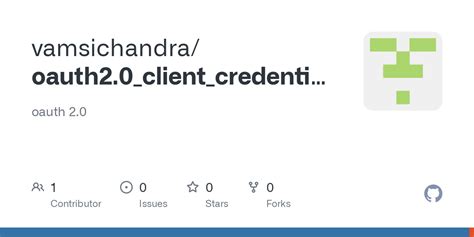 Github Vamsichandra Oauth Client Credentials Oauth