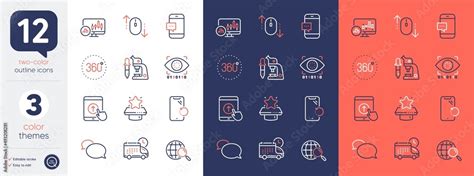 set of delivery web search and swipe up line icons include smartphone