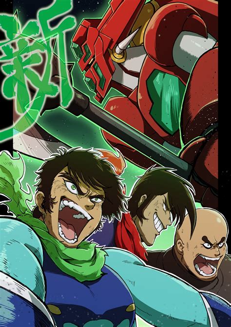 Getter 1 Nagare Ryoma Jin Hayato And Musashibou Benkei Getter Robo