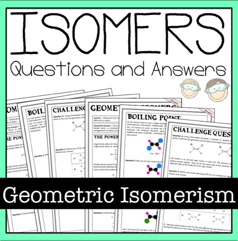 Isomerism Types Of Isomers Teaching Resources