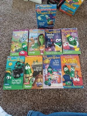Veggietales Vhs Lot Of 10 Tested Veggie Grelly Usa