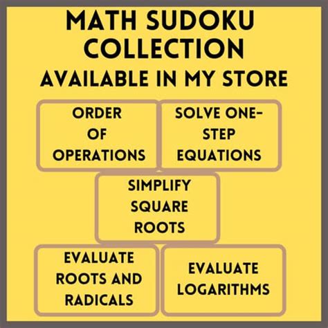 Evaluate Logarithms Sudoku Puzzles Evaluate Logs Then Solve The Puzzle