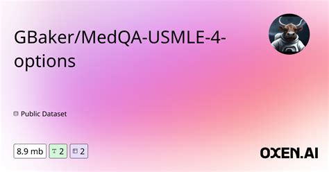 Gbakermedqa Usmle 4 Options Datasets At Oxenai