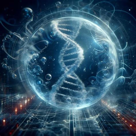 Graphic Representation Simulating The Double Helix Of Dna 22 Premium