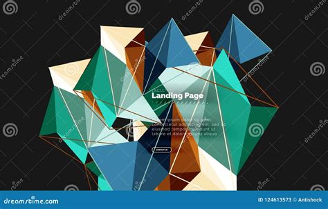 Polygonal Geometric Design Abstract Shape Made Of Triangles Trendy Background Stock Vector