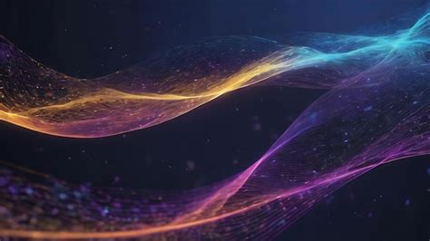 Premium Photo Particles Blue Wave Cyber Technology Background Loop