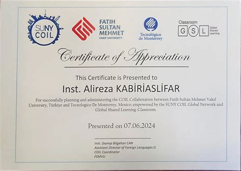 I Am Thrilled To Announce That I Have Received A Certificate Of Appreciation For Successfully