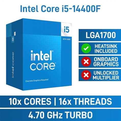 Cpu ซีพียู Intel Core I5 14400f 10c 16t 1 8 4 7ghz Intel Socket