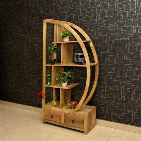 Half Moon Shape Wood Shelf Antique Furniture Dubai