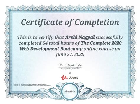 arshi nagpal on linkedin webdevelopment udemy successfullycompleted