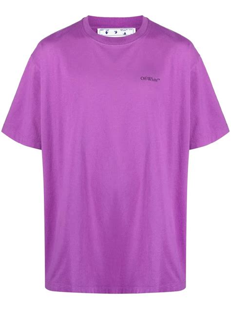 Off White Playera Arrows Morado Farfetch Mx