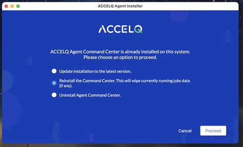 Re Installing Local Agent Using Install Wizard Accelq