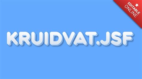 Kruidvatjsf Мягкий кремовый 3d текстовый эффект Генератор